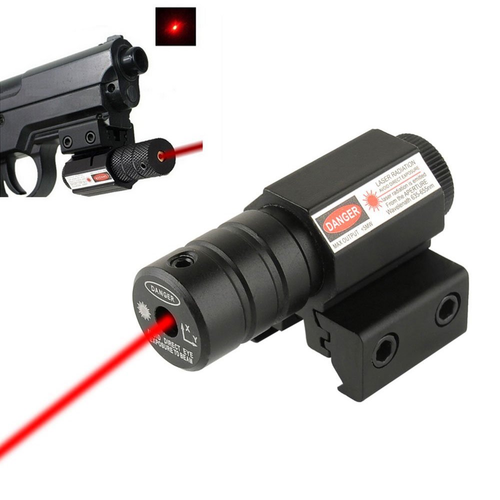 Tactical Red Laser Beam Dot Sight Scope For Gun Rail Pistol Weaver And Tactical Red Laser Beam Dot Sight Scope For Gun Rail Pistol Weaver And