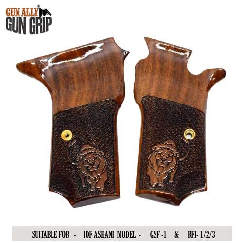 GunAlly IOF Ashani Pistol GSF Mark -1 RFI Mark-1-2-3 Lion Logo Wood ...