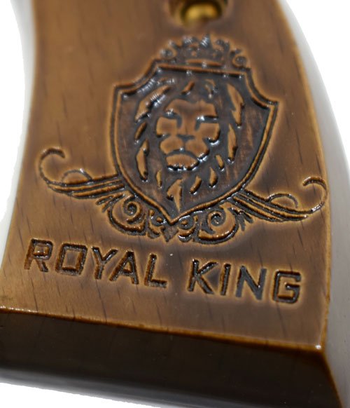 IOF Revolver Royal King Logo Laser Wood Grips - Gizmoway