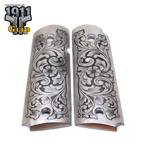 GunAlly 1911 Aluminum 3D Engraved Grips - Gizmoway
