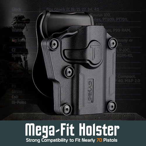 Cytac Mega-fit Holster with Adjustable to fit most popular pistols ...