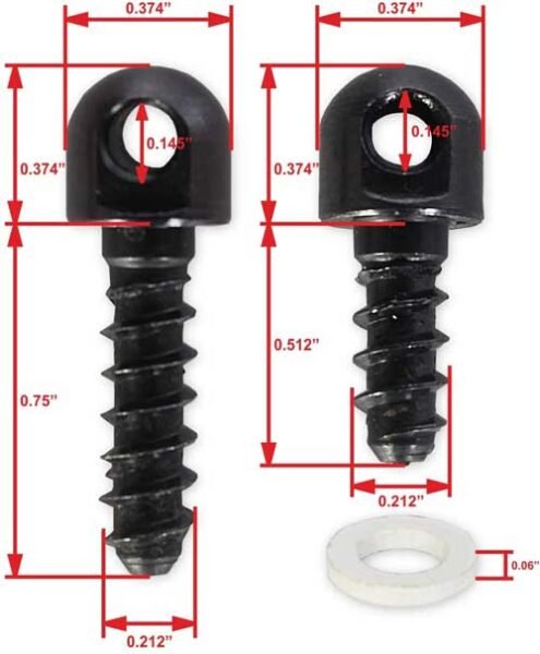 Gun Sling Quick Detach Swivels Screw Short & Long Sling Swivel Studs ...