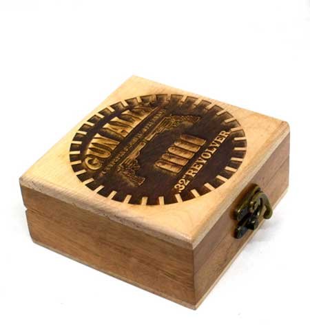 GunAlly Wood Ammo Box for Revolver .32 Caliber - Gizmoway