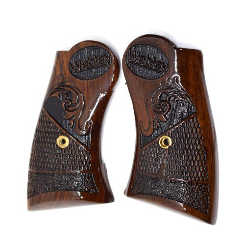 Webley Revolver MKIV Pocket Model Full Woodgrip Standerd Size - Gizmoway