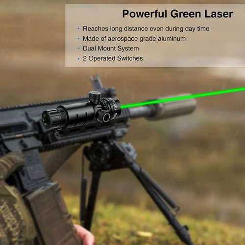 Tactical Green Dot Laser Sight Scope Barrel Mounted Laser Kit - Gizmoway