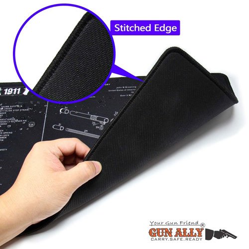 GunAlly 1911 Gun Cleaning Mat Universal Handgun Cleaning Mat - Gizmoway