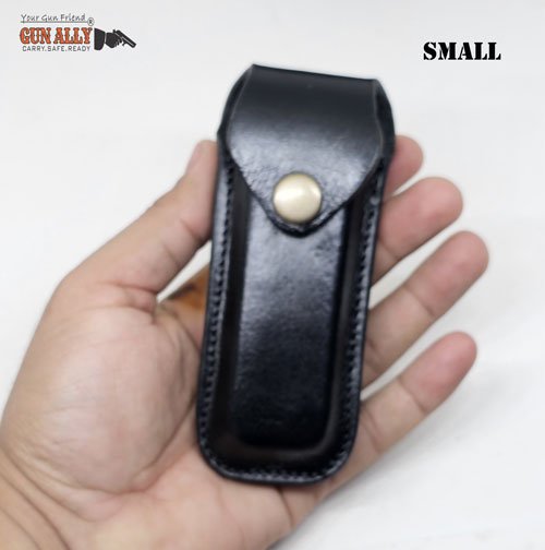 GunAlly Leather Single Mag Pouch Cover With Belt Clip Magazine Holder ...