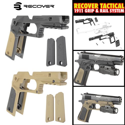 Recover Tactical CC3P Grip and Rail System for 1911 Model Pistol - Gizmoway