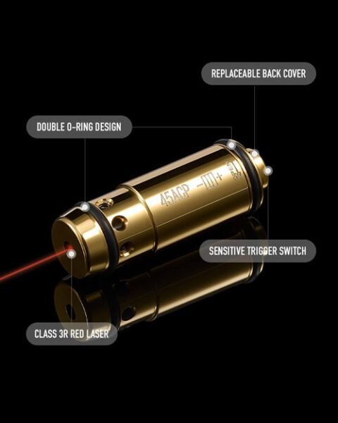 Dry Fire Laser Training .45 ACP Bullet Cartridge Red for Laser Shooting ...