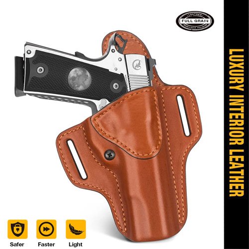G&F Leather OWB Concealed Carry Gun Holsters | Fits Most 1911 Style Pistols .45, TT-30, Browning ...