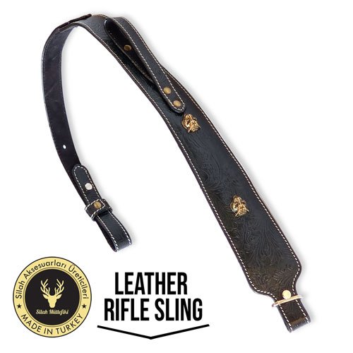 Leather Rifle/Shotgun Sling Gun Carry Strap Shooting Hunting - Gizmoway