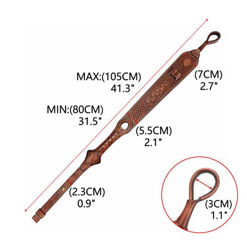 Vintage Leather Rifle Ammo Holder Gun Sling Quickly Strap the Barrel ...