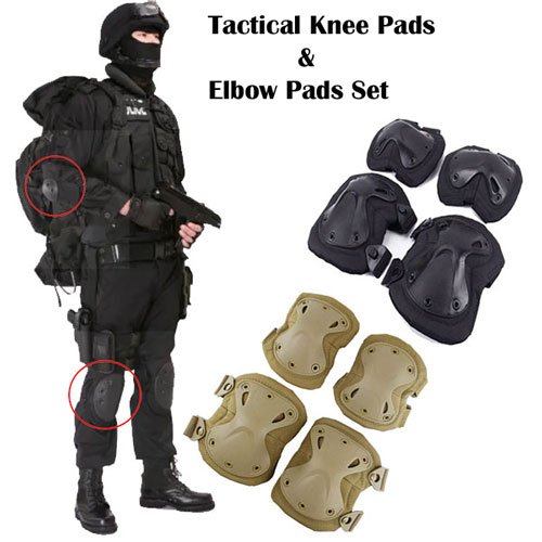 Tactical Combat Military Army Hard X Knee Pads & Elbow Protection Pads ...