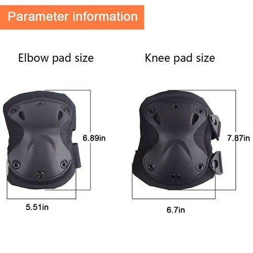 Tactical Combat Military Army Hard X Knee Pads & Elbow Protection Pads ...